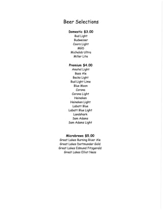 Mapleside farms banquet menus | PDF
