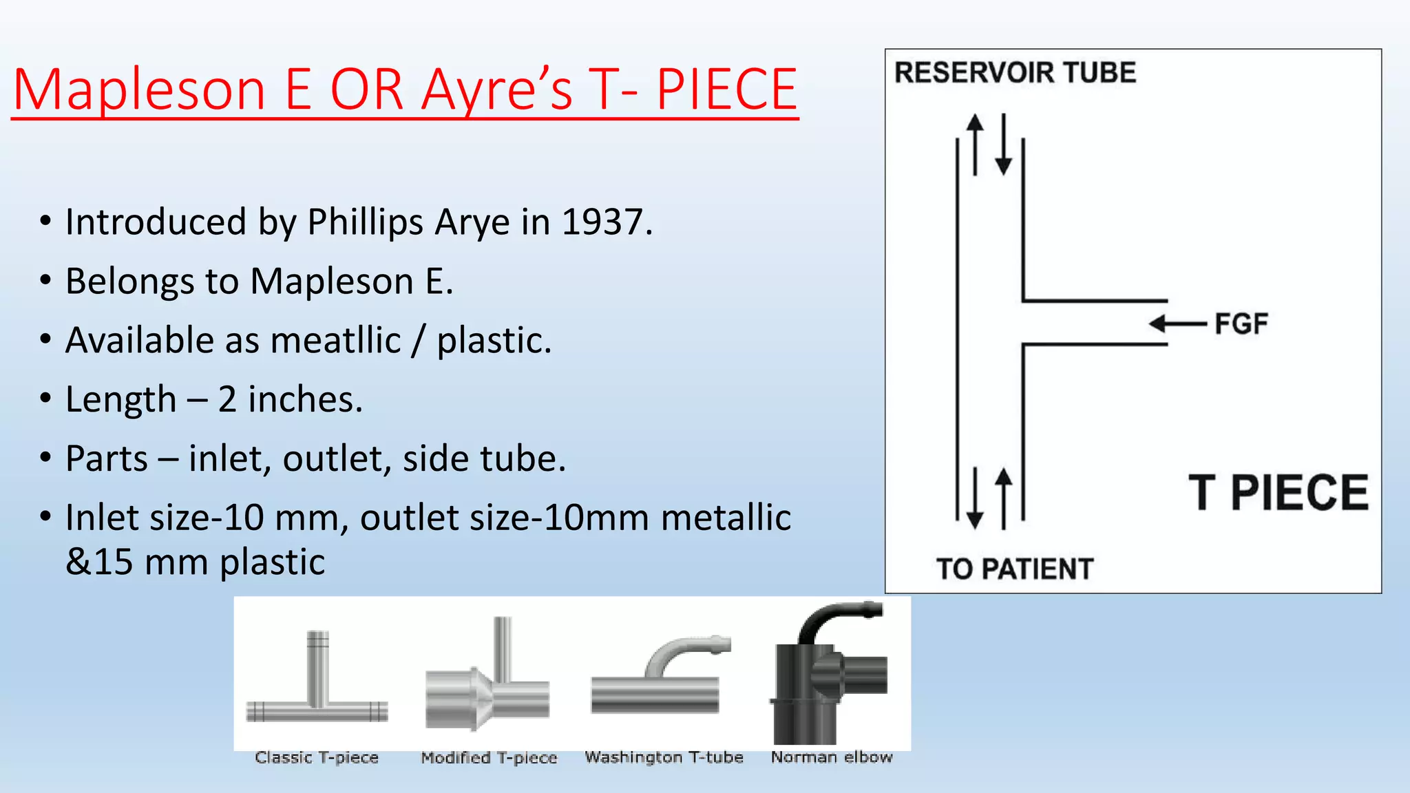 Mapleson breathing systems | PPTX
