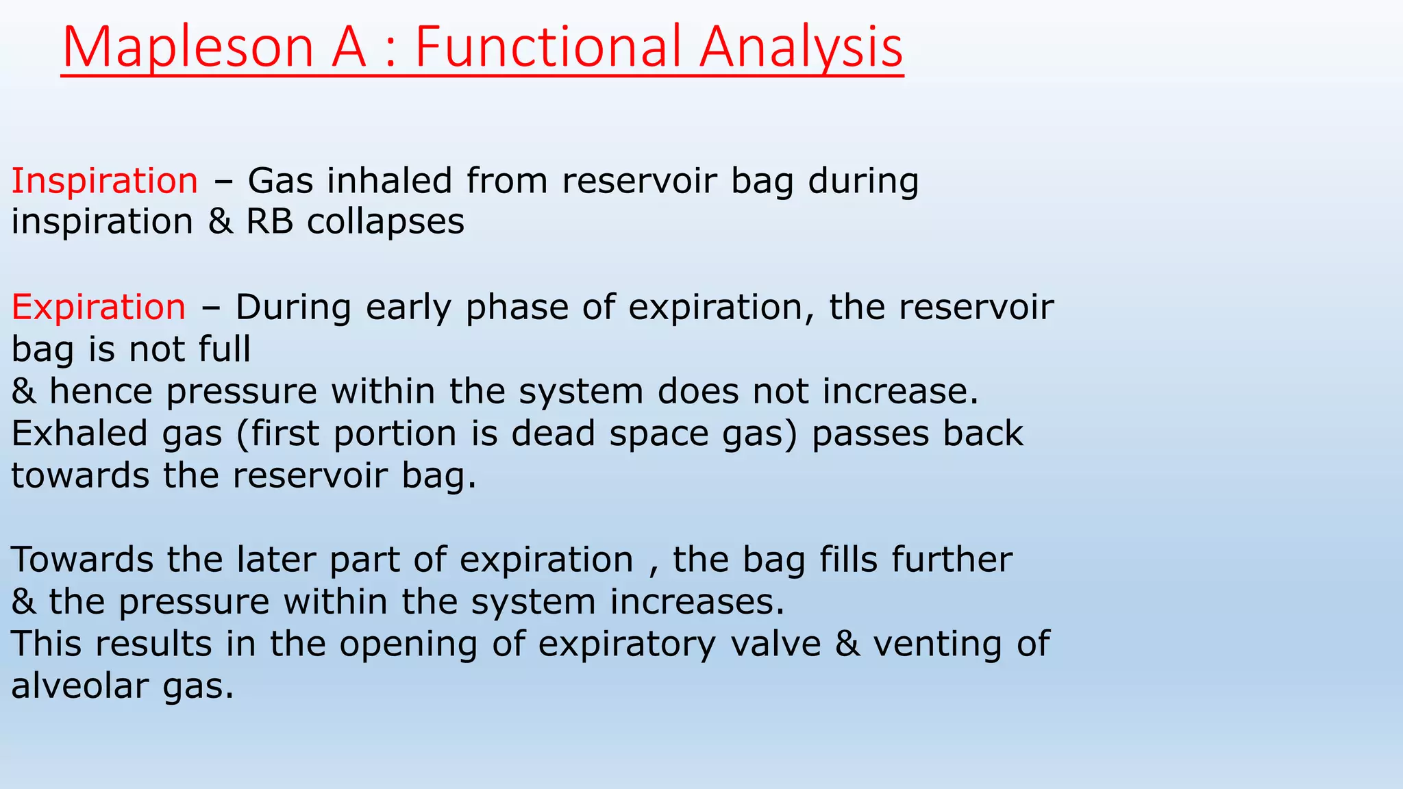 Mapleson breathing systems | PPTX