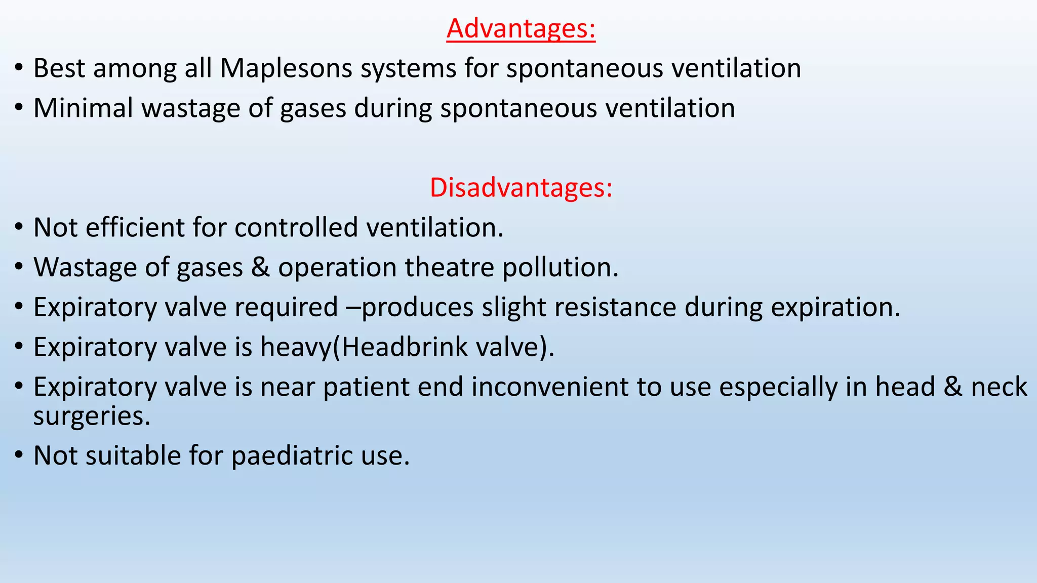 Mapleson breathing systems | PPTX