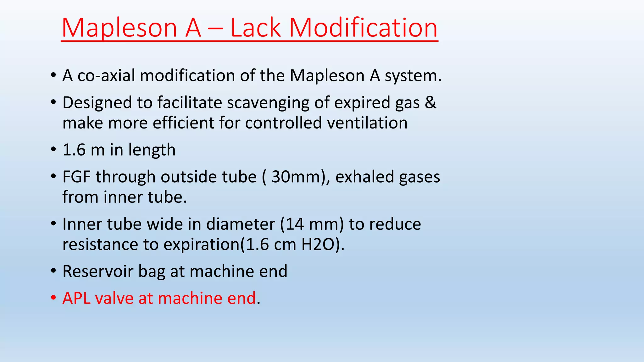 Mapleson breathing systems | PPTX