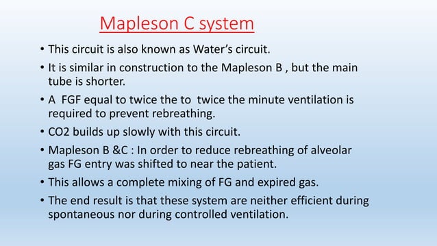 Mapleson breathing systems | PPTX