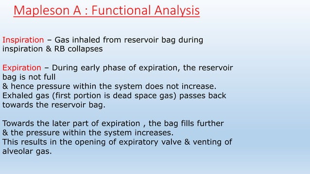 Mapleson breathing systems | PPTX