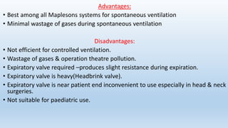 Mapleson breathing systems | PPTX