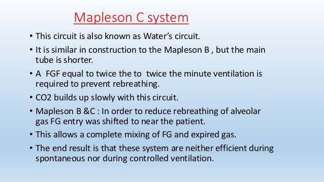 Mapleson breathing systems
