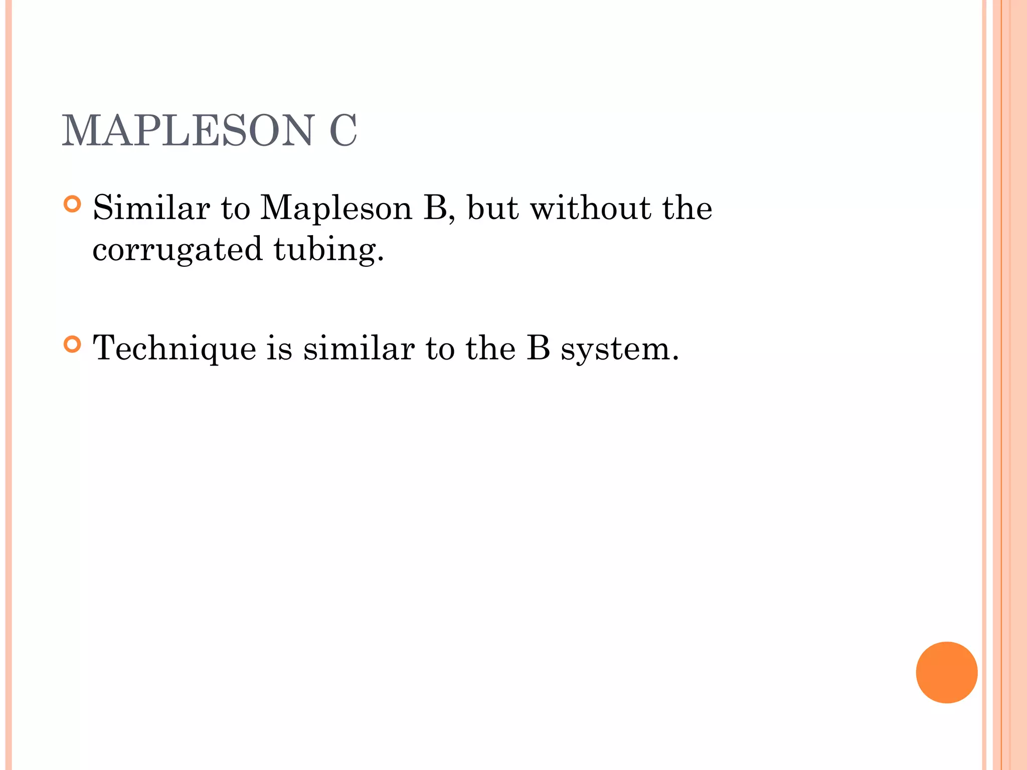 Mapleson circuits | PPT | Lung and Respiratory Health | Diseases and ...