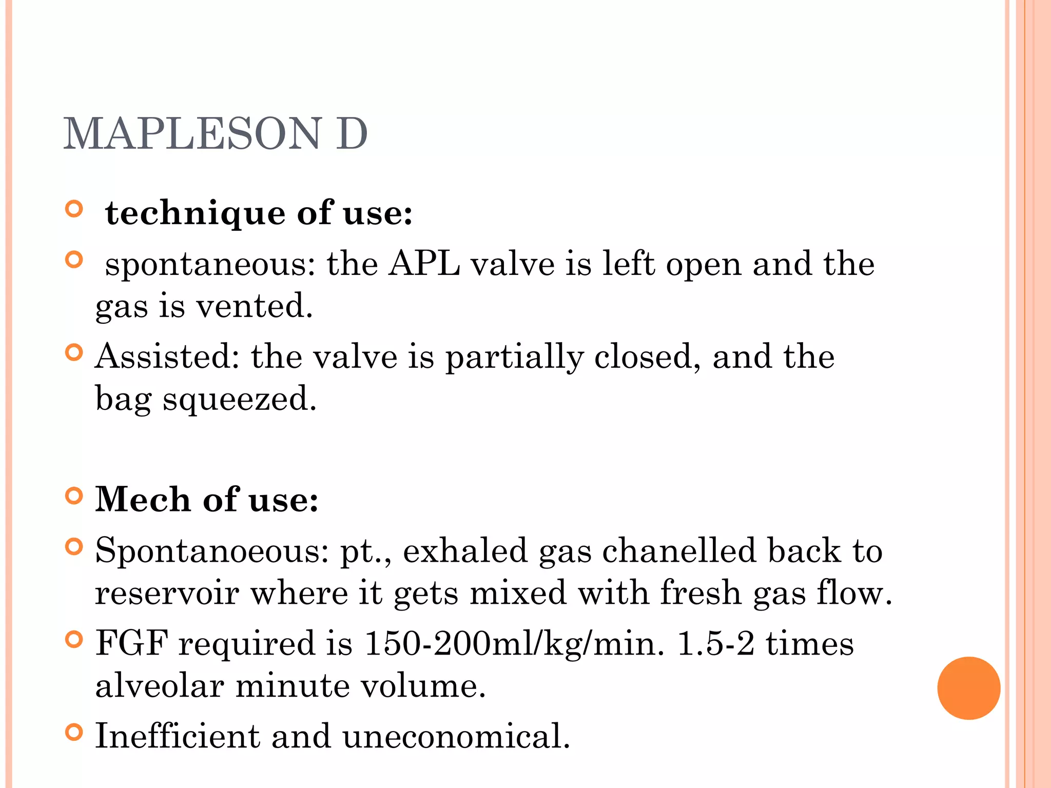 Mapleson circuits | PPT