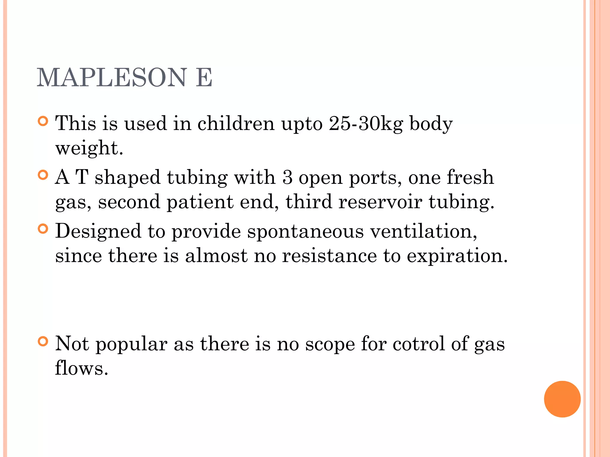 Mapleson circuits | PPT