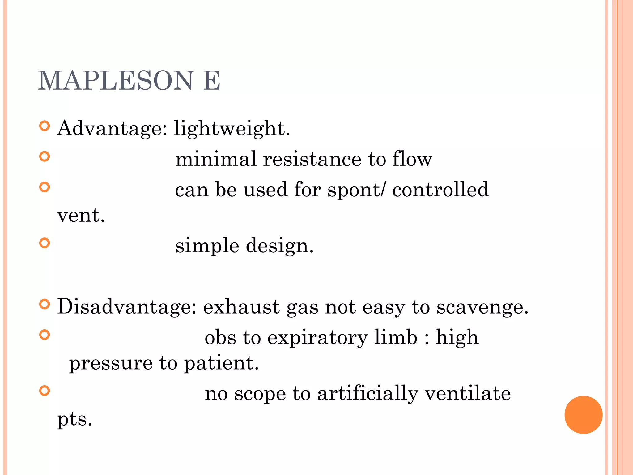 Mapleson circuits | PPT