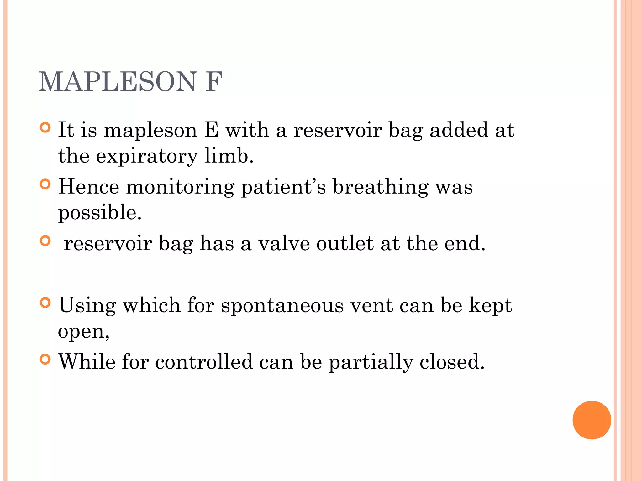 Mapleson circuits | PPT