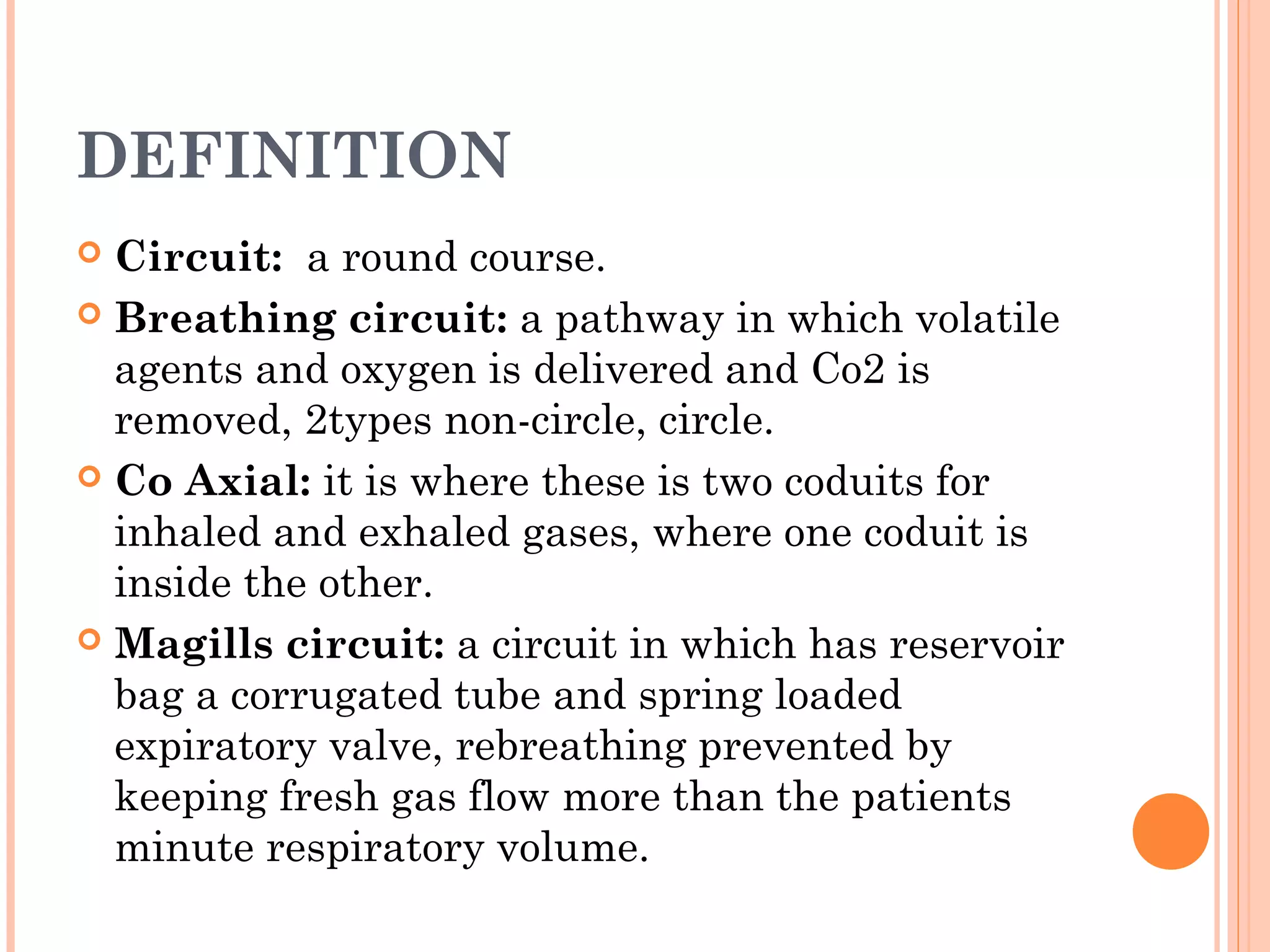 Mapleson circuits | PPT
