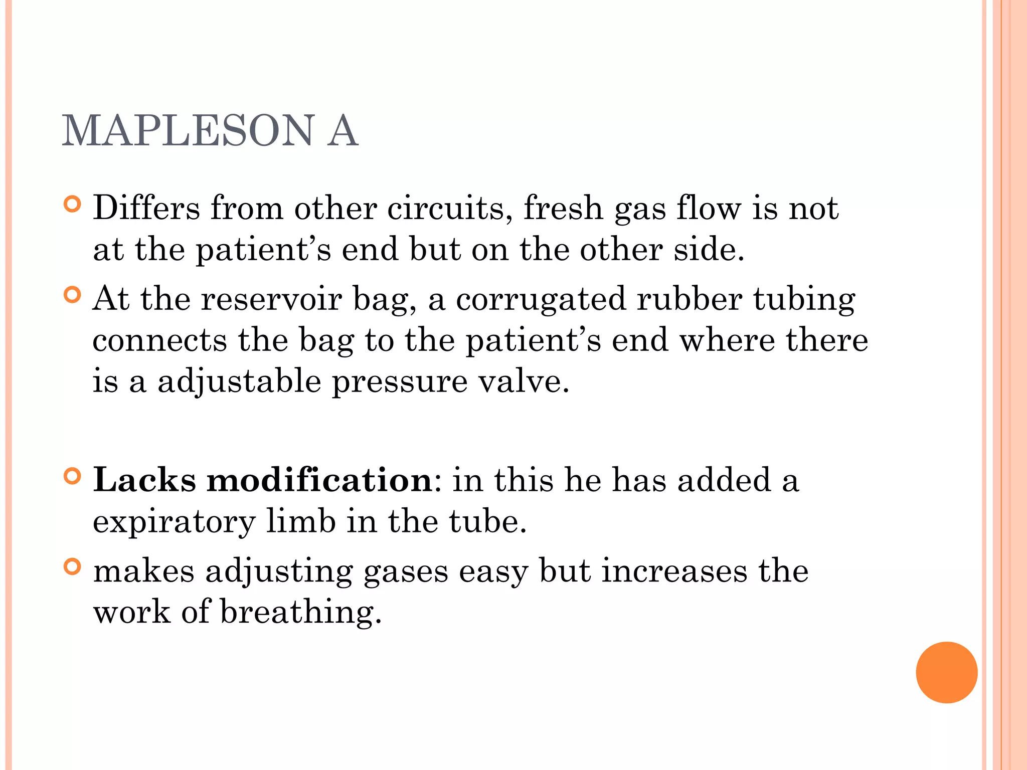Mapleson circuits | PPT