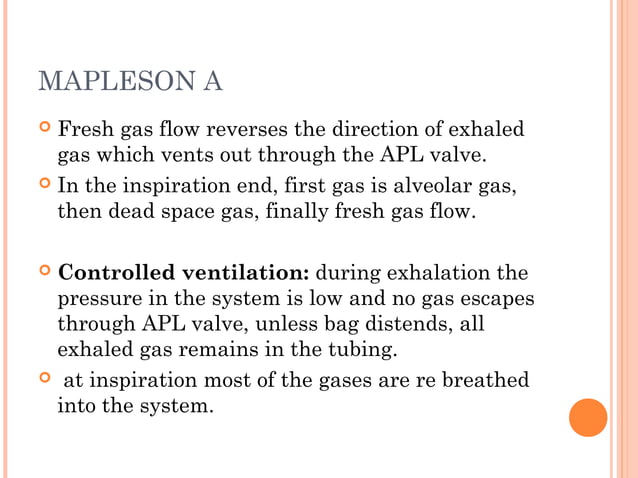 Mapleson circuits | PPT | Lung and Respiratory Health | Diseases and ...