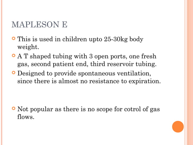 Mapleson circuits | PPT | Lung and Respiratory Health | Diseases and ...