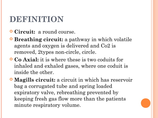 Mapleson circuits | PPT | Lung and Respiratory Health | Diseases and ...