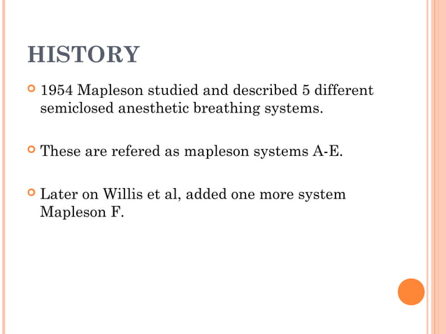 Mapleson circuits | PPT | Lung and Respiratory Health | Diseases and ...