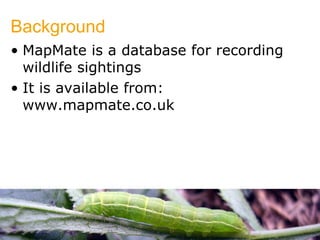 MapMate wildlife recording database | PPT