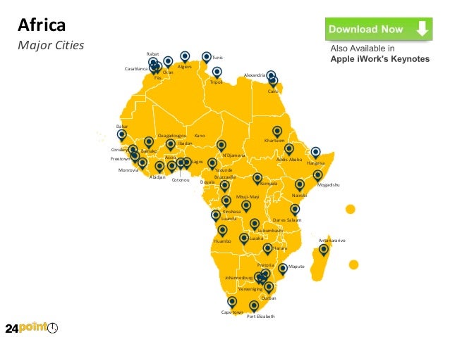 Customizable Africa PowerPoint Map