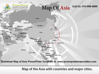 Map of Asia Power Point Template | PPT