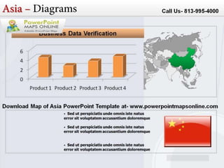 Map of Asia Power Point Template | PPT