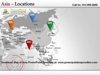 Map of Asia Power Point Template | PPT
