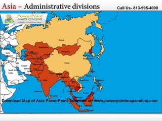 Map of Asia Power Point Template | PPT