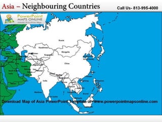 Map of Asia Power Point Template | PPT
