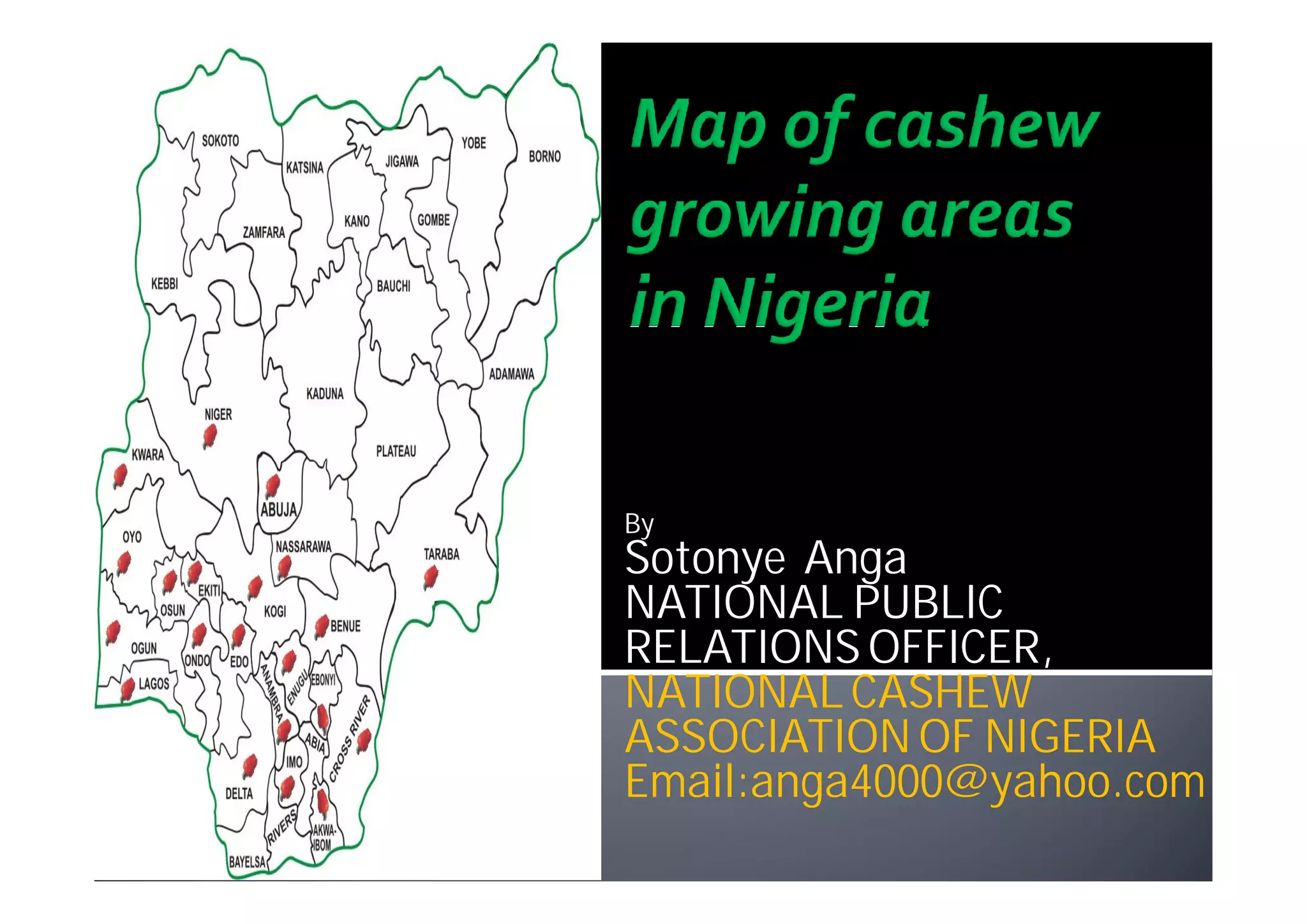 Map of cashew growing areas in nigeria by sotonye anga | PDF