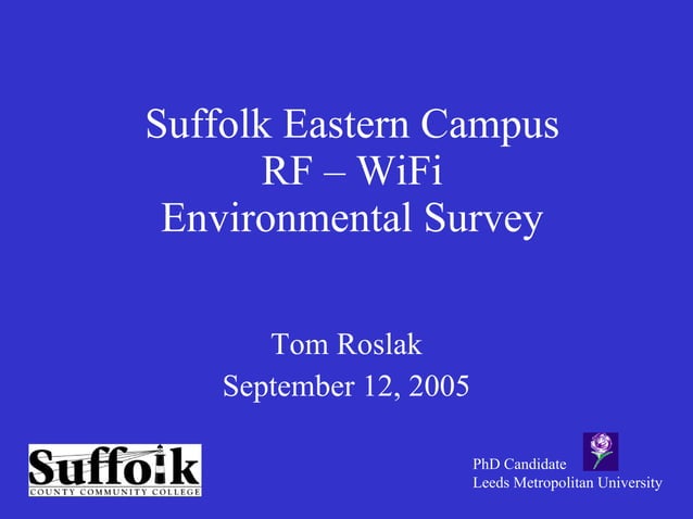 WiFi RF survey Eastern Campus | PPT