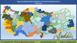Map of fruits & vegetables production under protective cover at Turkey ...