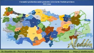 Map of fruits & vegetables production under protective cover at Turkey ...