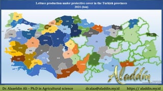 Map of fruits & vegetables production under protective cover at Turkey ...