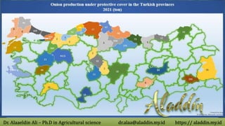 Map of fruits & vegetables production under protective cover at Turkey ...
