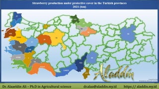 Map of fruits & vegetables production under protective cover at Turkey ...