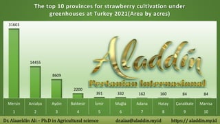 Map of fruits & vegetables production under protective cover at Turkey ...