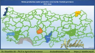 Map of fruits & vegetables production under protective cover at Turkey ...