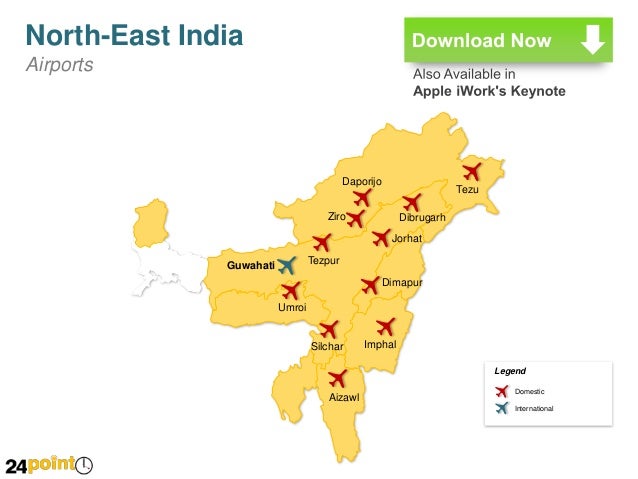 Map of North East India PPT Presentations