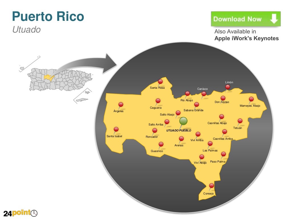 PowerPoint Map of Puerto Rico