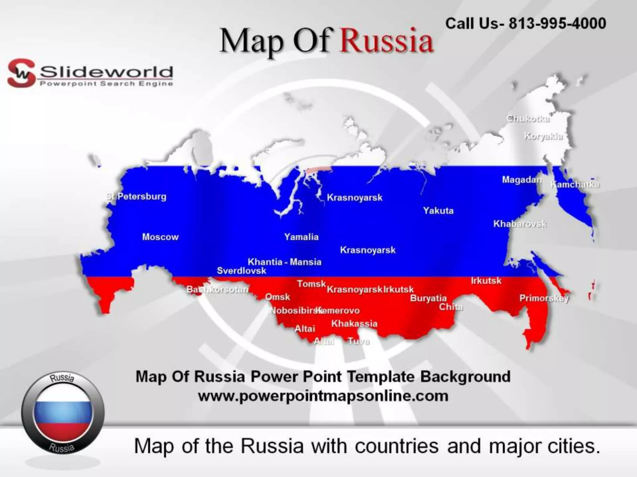 Map Of Russia Powerpoint Template Background | PPT