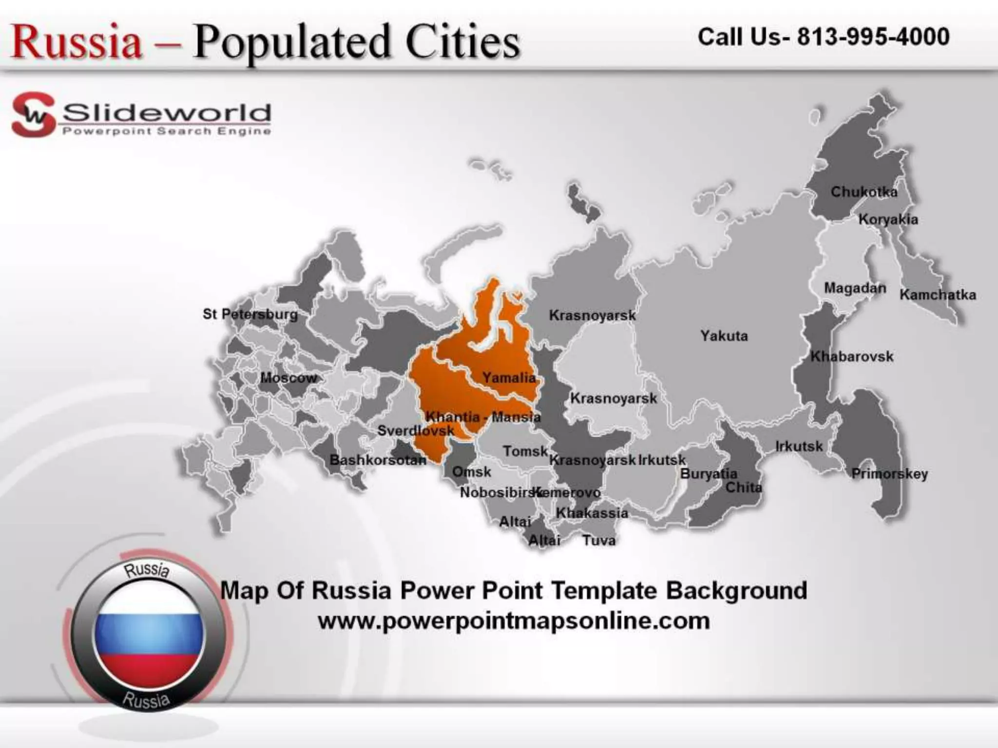 Map Of Russia Powerpoint Template Background | PPTX