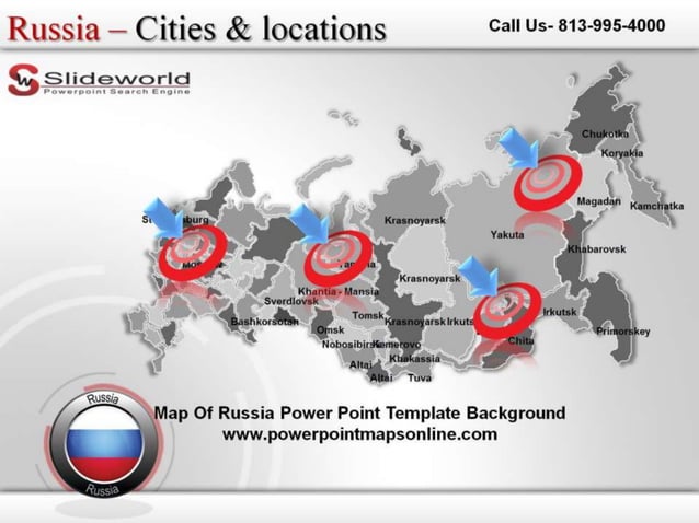 Map Of Russia Powerpoint Template Background | PPTX | Technology ...