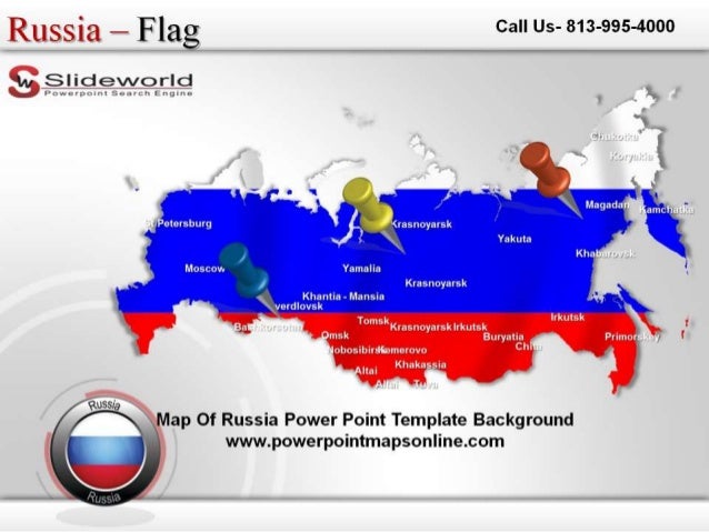 Map Of Russia Powerpoint Template Background