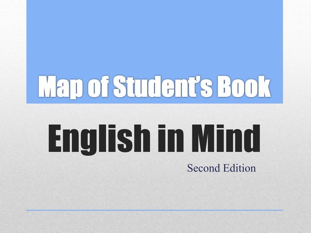 Map of student's book (English in Mind).pptx