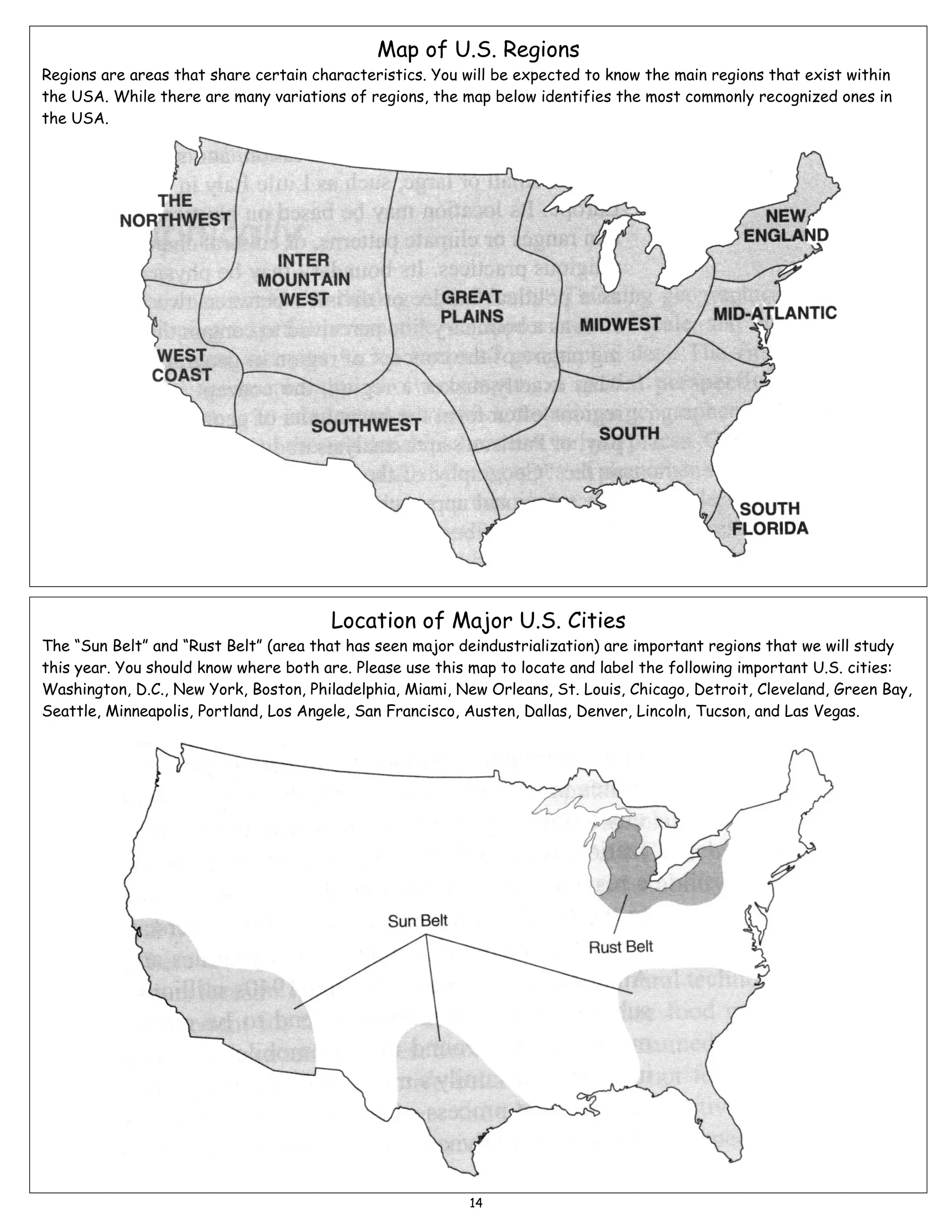 Map of u.s. regions | PDF