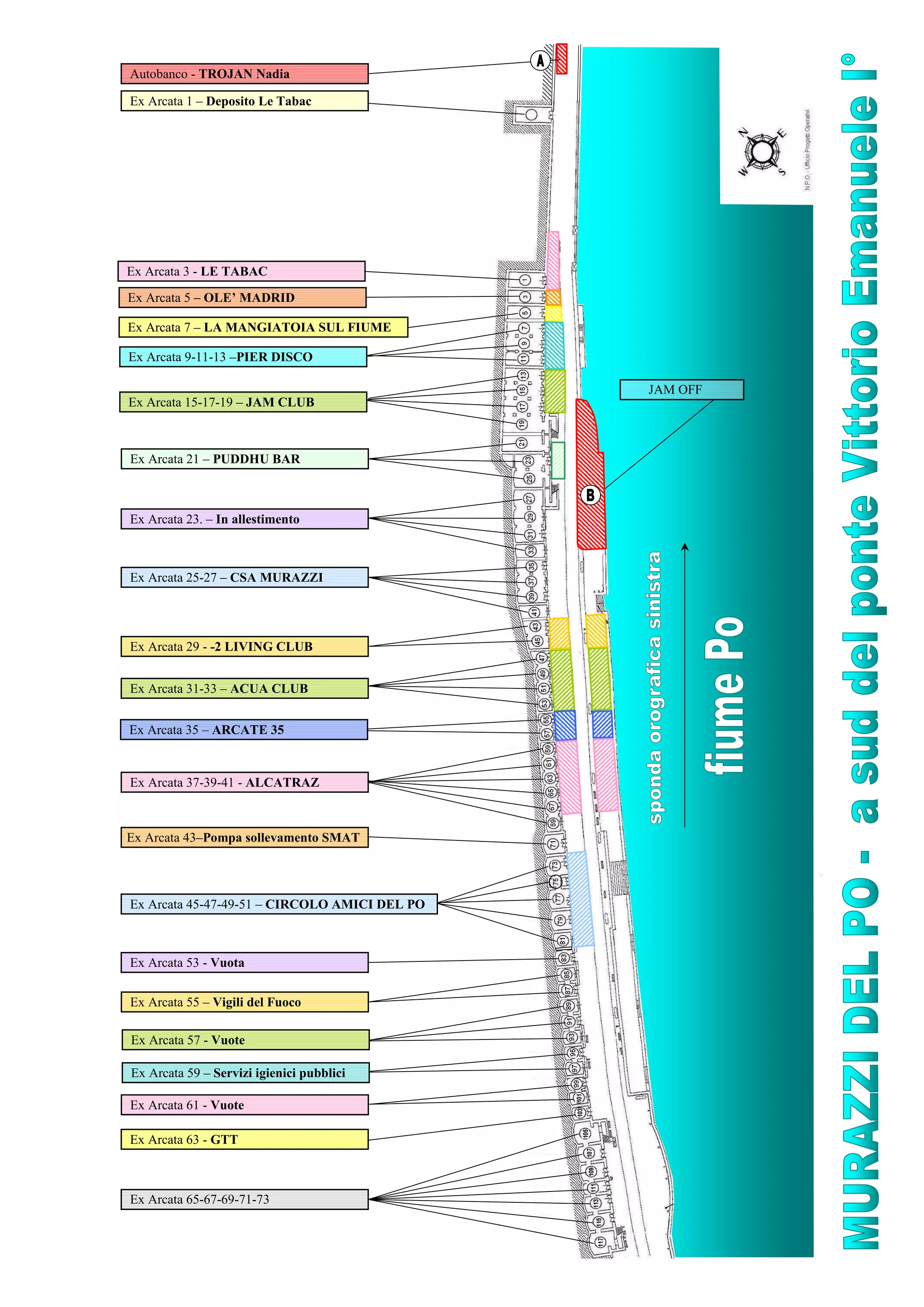 Mappa dei locali ai Murazzi di Torino | PDF