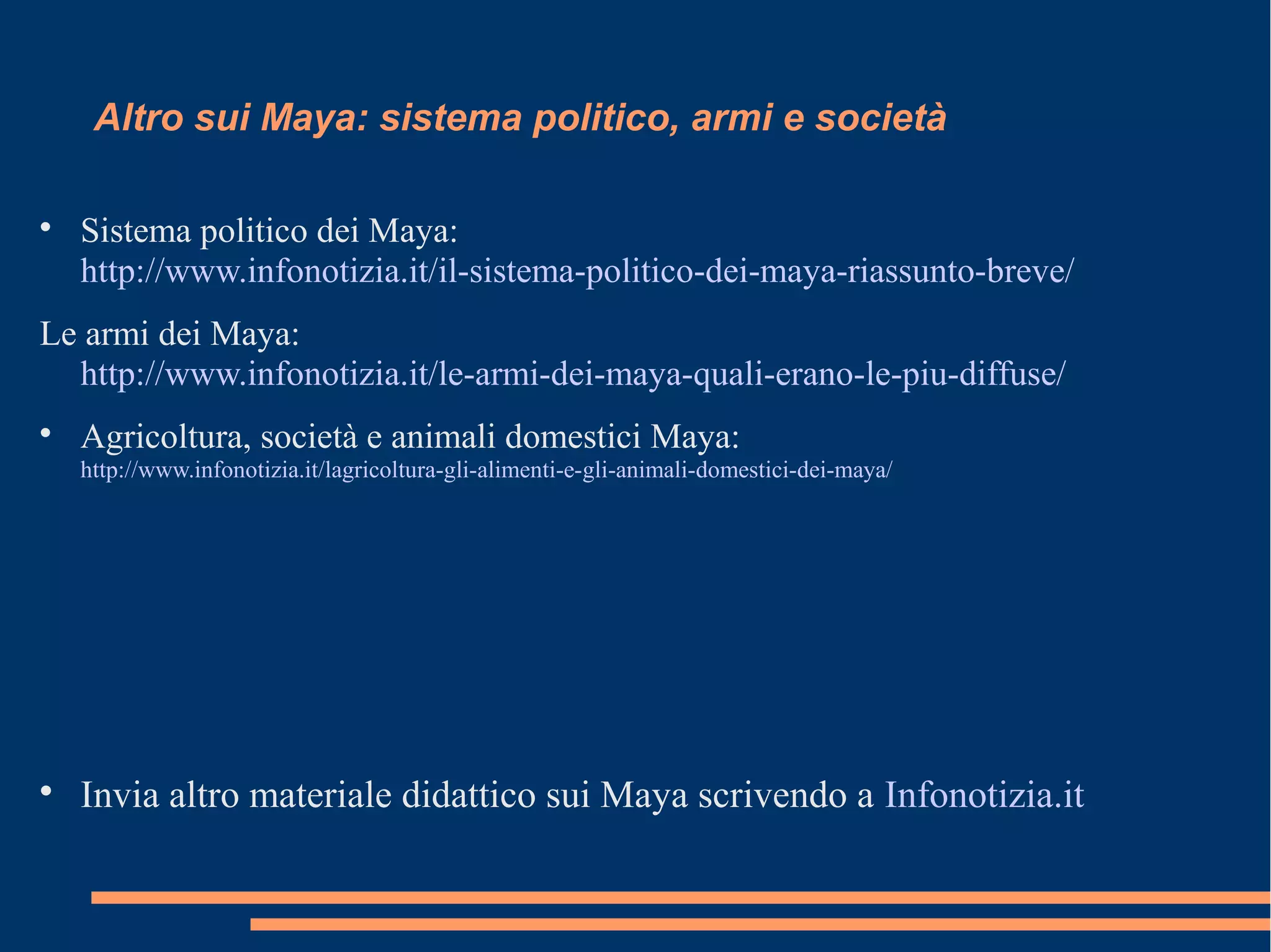 Mappa concettuale sui maya | POT