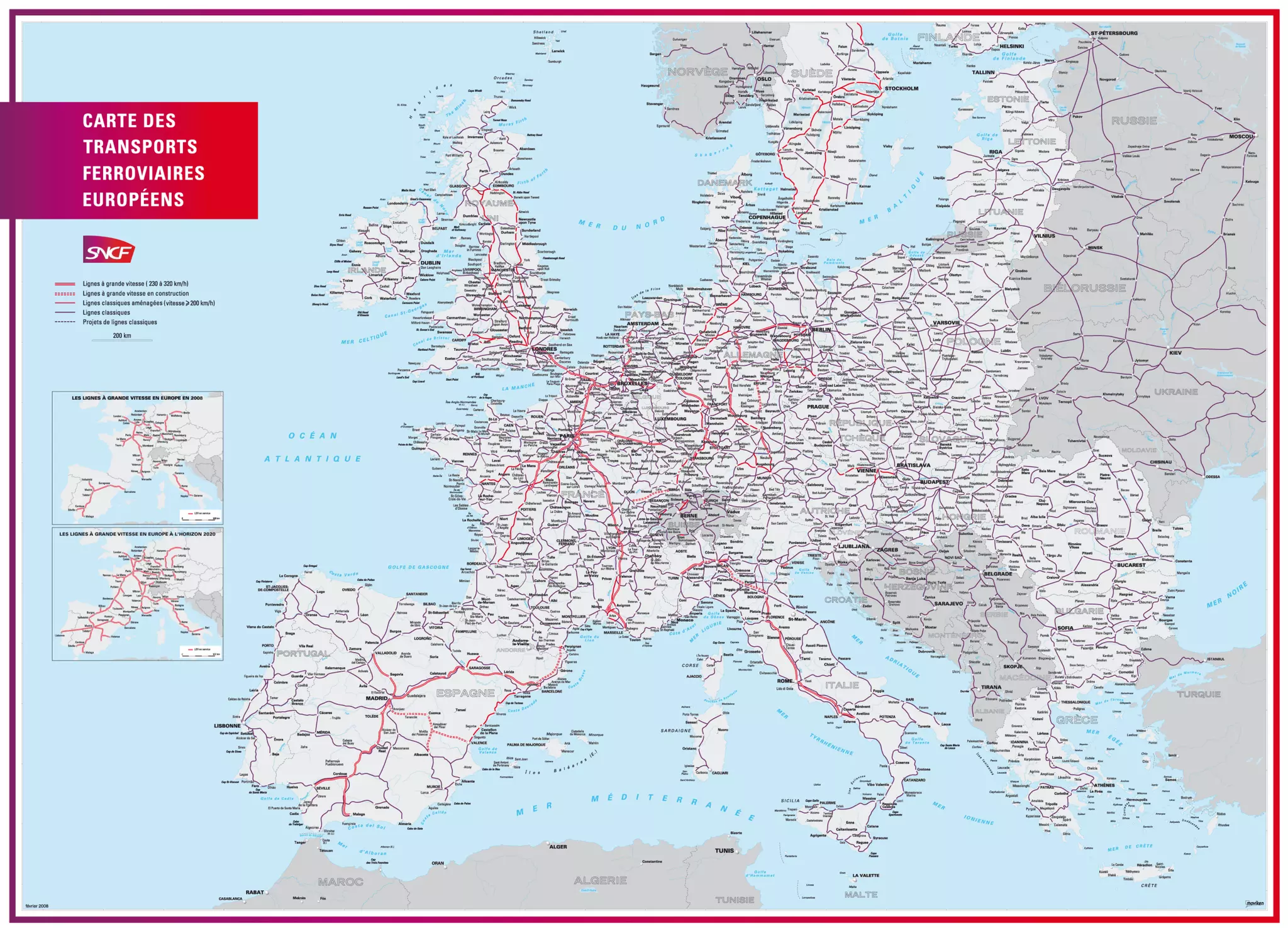 Mappa dei trasporti ferroviari europei - Voyages-sncf | PPT
