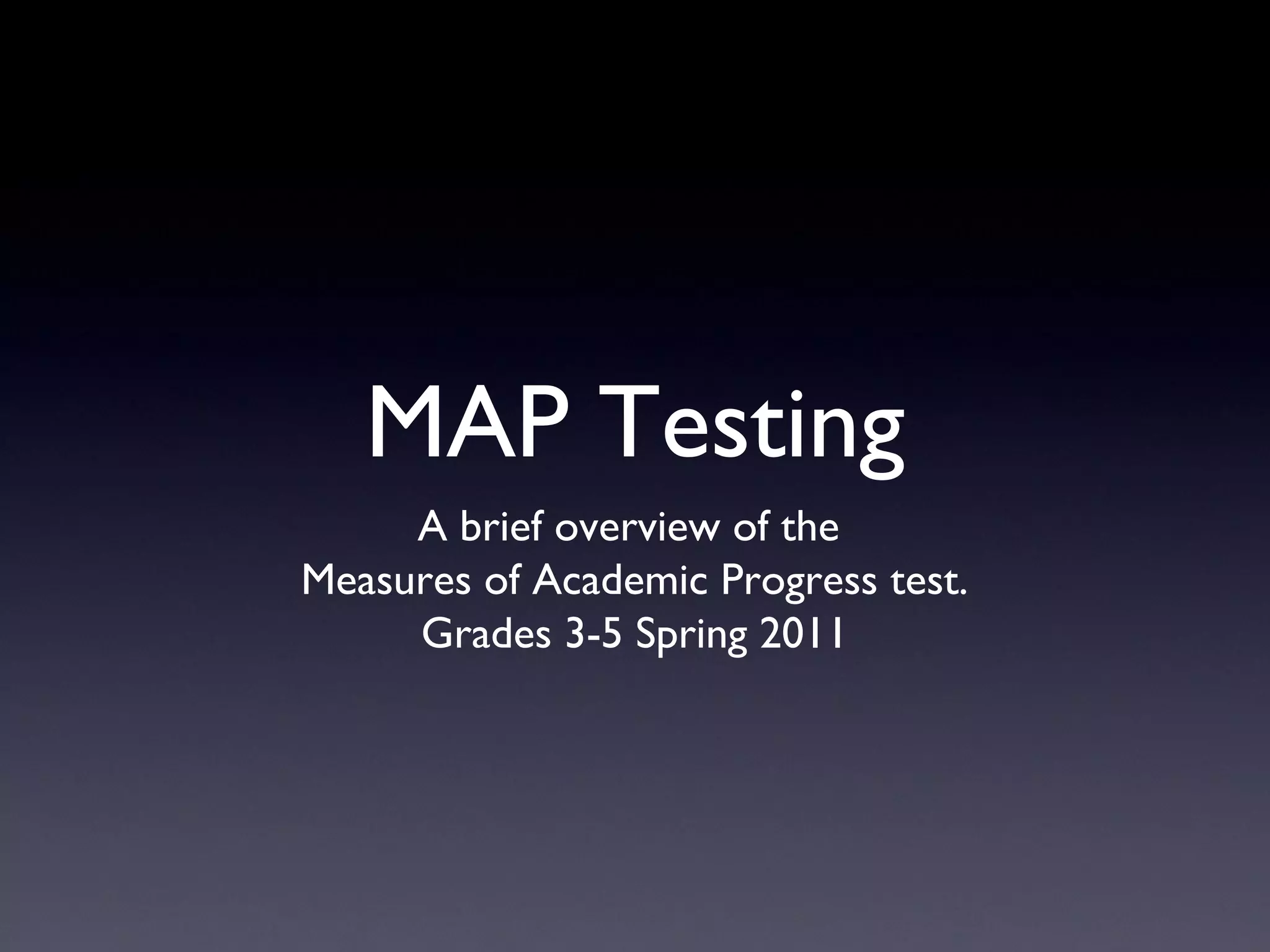 Map parent presentation | PPT | Standardized Testing | Educational ...