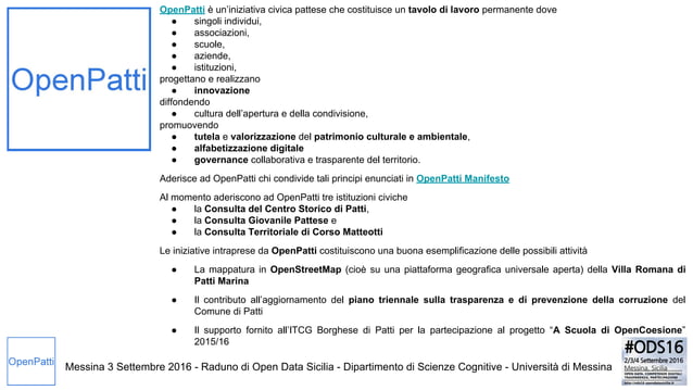 Mappatura della Villa Romana di Patti Marina in OSM | PDF