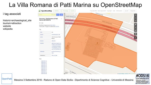 Mappatura della Villa Romana di Patti Marina in OSM | PDF